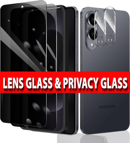 Privacy Tempered Glass Screen Protector & Lens for Samsung A17 A16 A26 ...