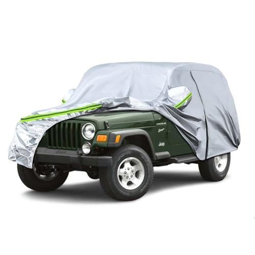 For Jeep Wrangler 1987-2006 Waterproof Car Cover 6 Layers All Weather ...