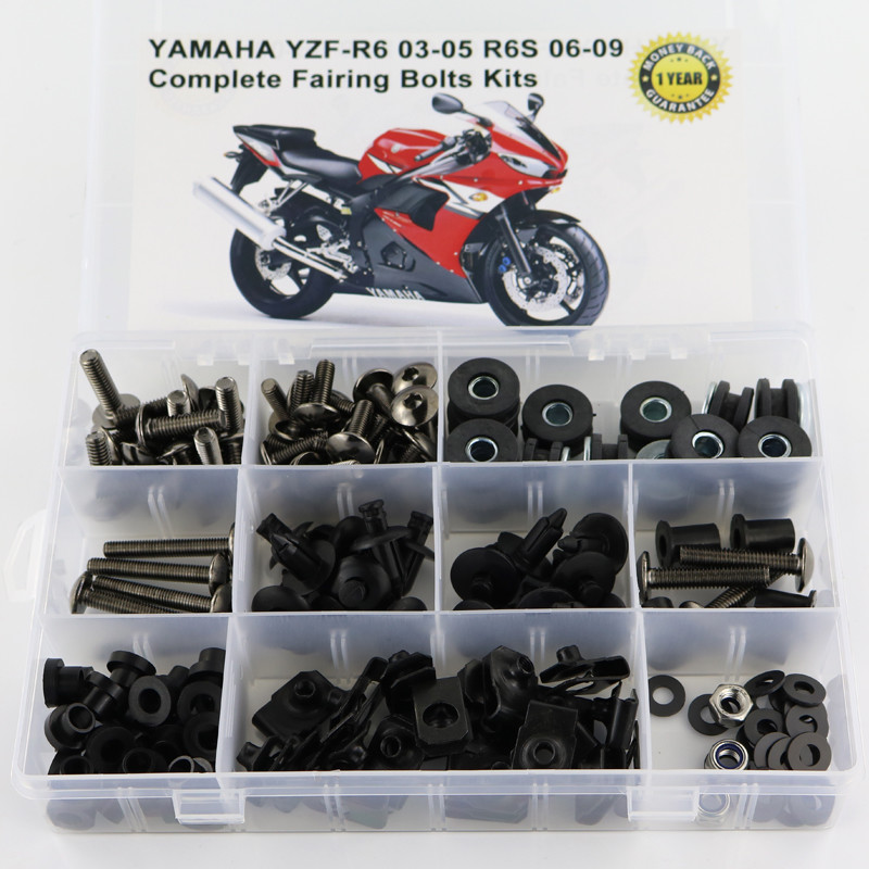 Fit For Yamaha YZF R6 2003-2005 R6S 06-09 Complete Fairing Bolts Kit ...