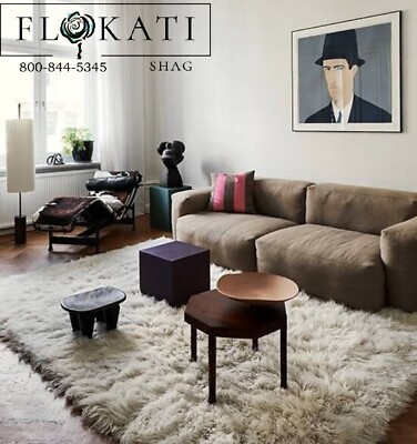 SUPER PLUSH FLOKATI RUGS. LONG 3.5" WOOL PILE. STYLISH SHAGGY WOOL AREA ...