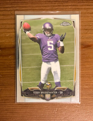 2014 Topps Chrome Teddy Bridgewater RC #173, Vikings Rookie! | eBay