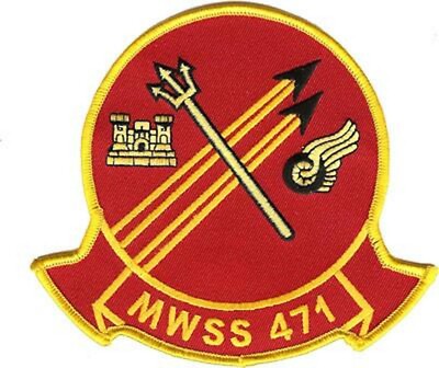 4" MARINE CORPS MWSS-471 MILITARY AIR WINGS YELLOW RED EMBROIDERED ...