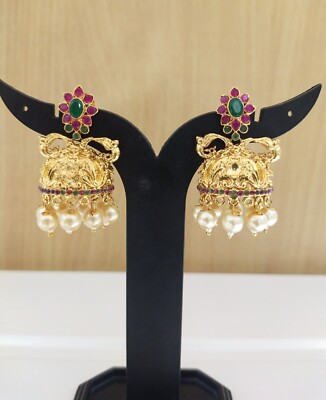 Indian Jewelry Earring Jumar Bollywood Ethnic Gold Plated Earring For ...