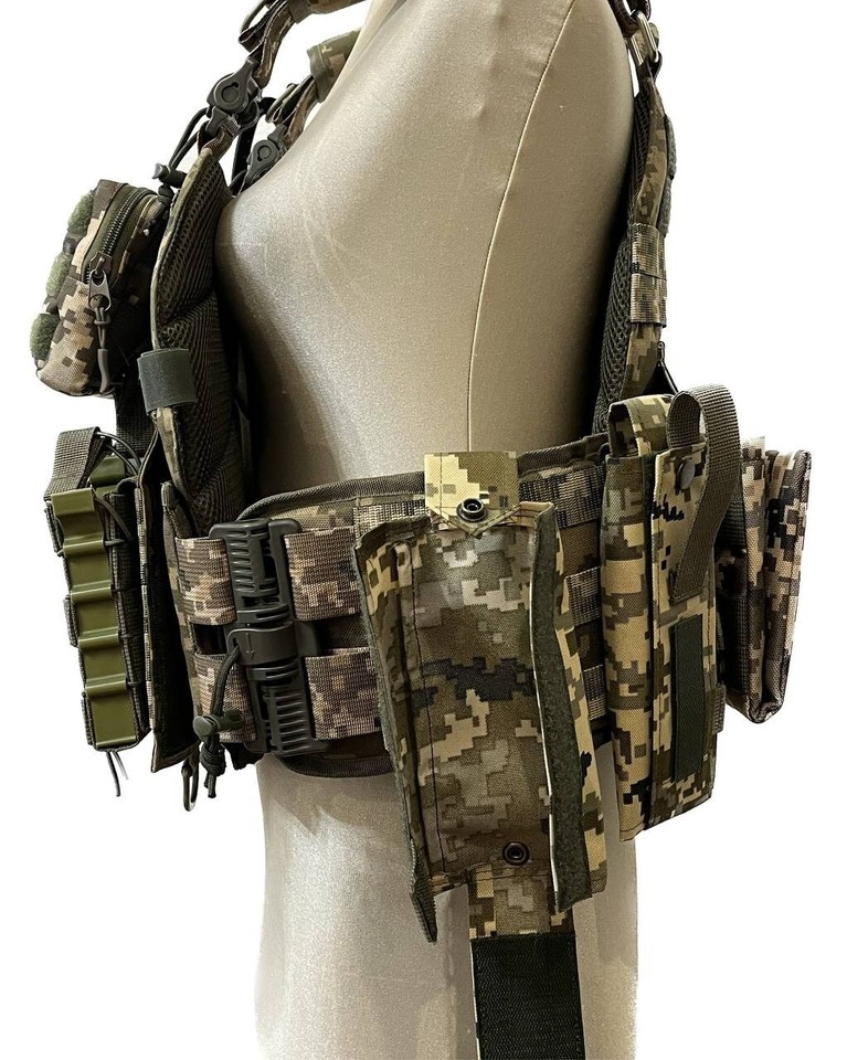 Ukrainian military body armor body kit pouches all included MM-14 UA ...