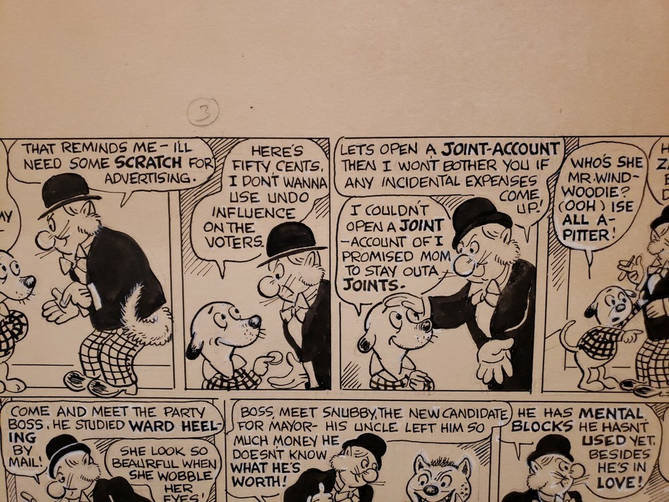 SNUBBY Sunday Comic Strip Original Art 1942-1956 MAL EATON Run For ...