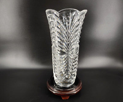 Vintage Royal Crystal Rock Italia RCR Lead Crystal 12" Vase Tulip ...