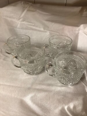 Glass pineapple pattern punch cups. Great condition | eBay