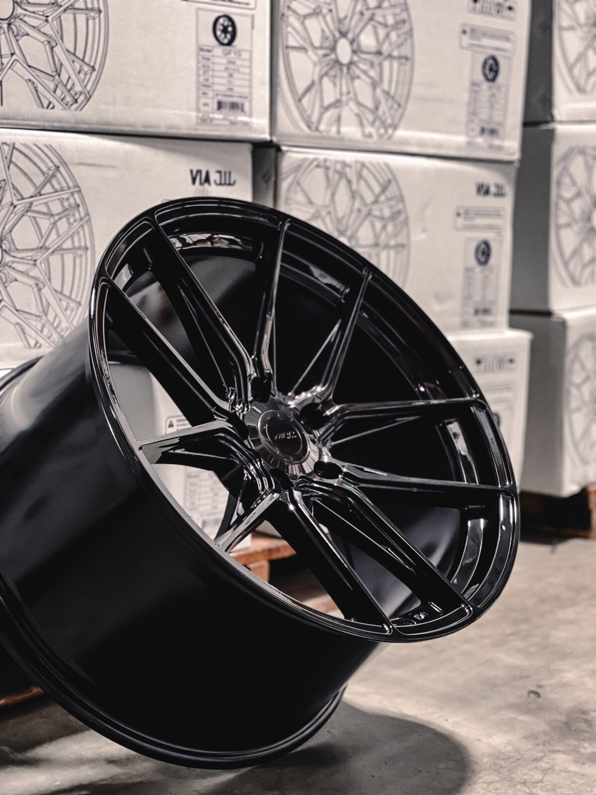 MRR GF13 GLOSS BLACK WHEELS RIMS 19X8.5 20X11 FOR CORVETTE C8 STINGRAY ...