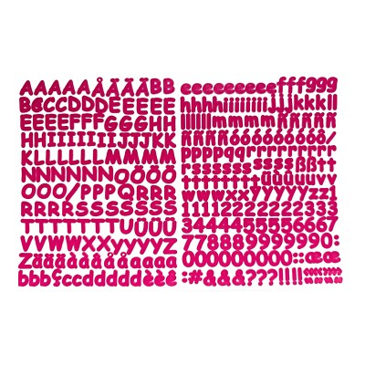 Creative Memories - Mini ABC/123 - Flamingo Sassy Stickers One Sheet ...