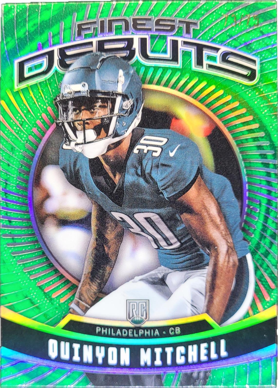 2024 Topps Finest - Debut Quinyon Mitchell #D-27 Green Refractor /75 ...