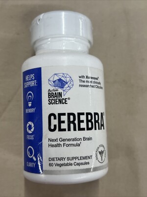 Boston Brain Science CEREBRA Supplement 60 Ct Memory Focus Clarity ...