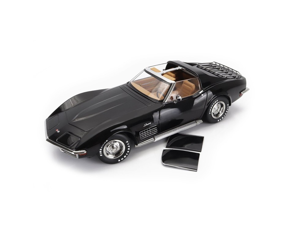 1972 CHEVROLET CORVETTE C3 MATTE BLACK 1:18 SCALE BY KK SCALE ...