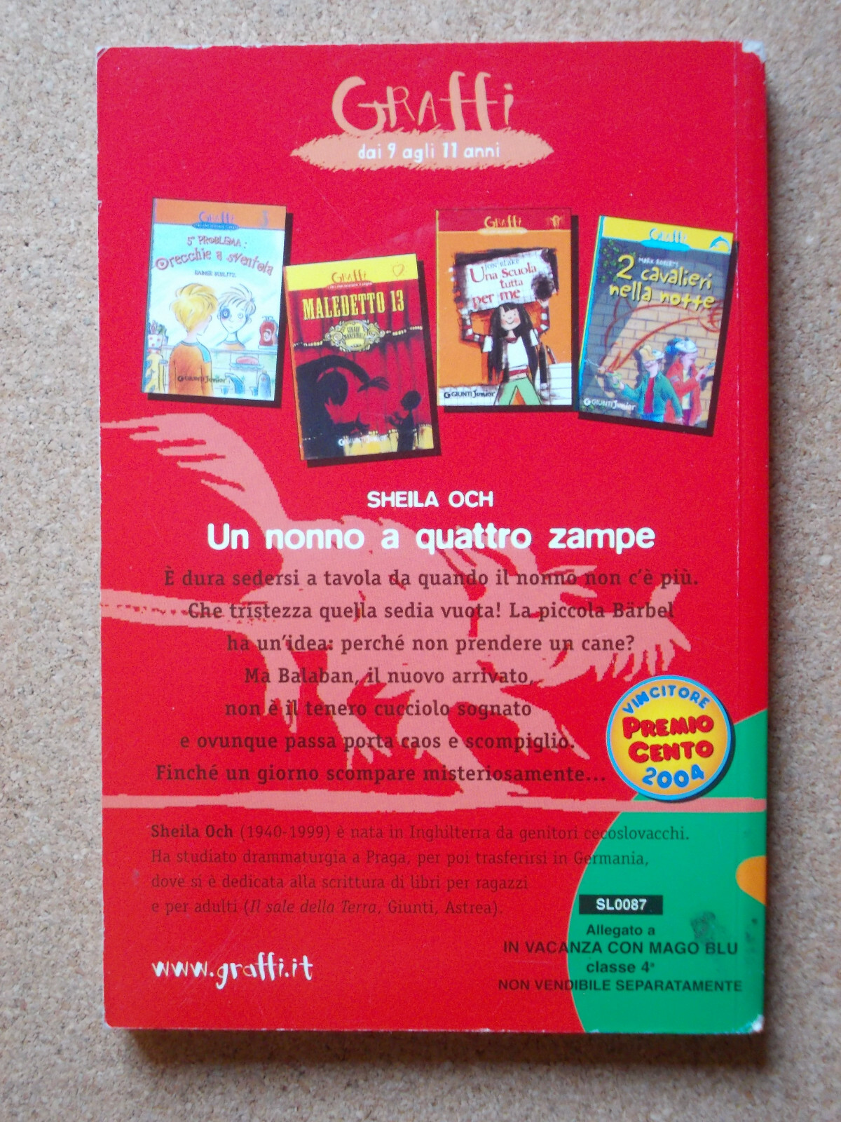 LIBRO Ragazzi UN NONNO A QUATTRO ZAMPE Sheila Och 2004 GIUNTI mago Blu ...