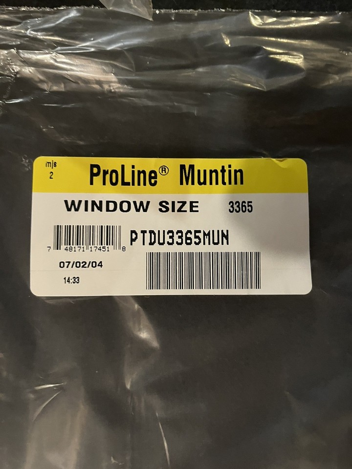 Pella Proline Window Muntin Grill inserts 3365 Set Of 2 -Unopened ...