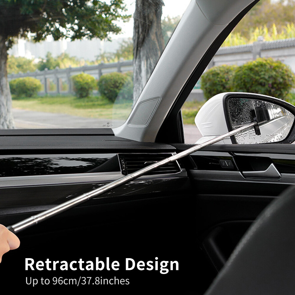 Car Rearview Mirror Wiper, Telescopic Auto Mirror Squeegee Portable ...