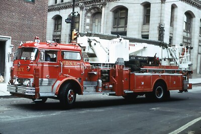 Fire Apparatus Slide- FDNY Mack C Tower Ladder 1 | eBay