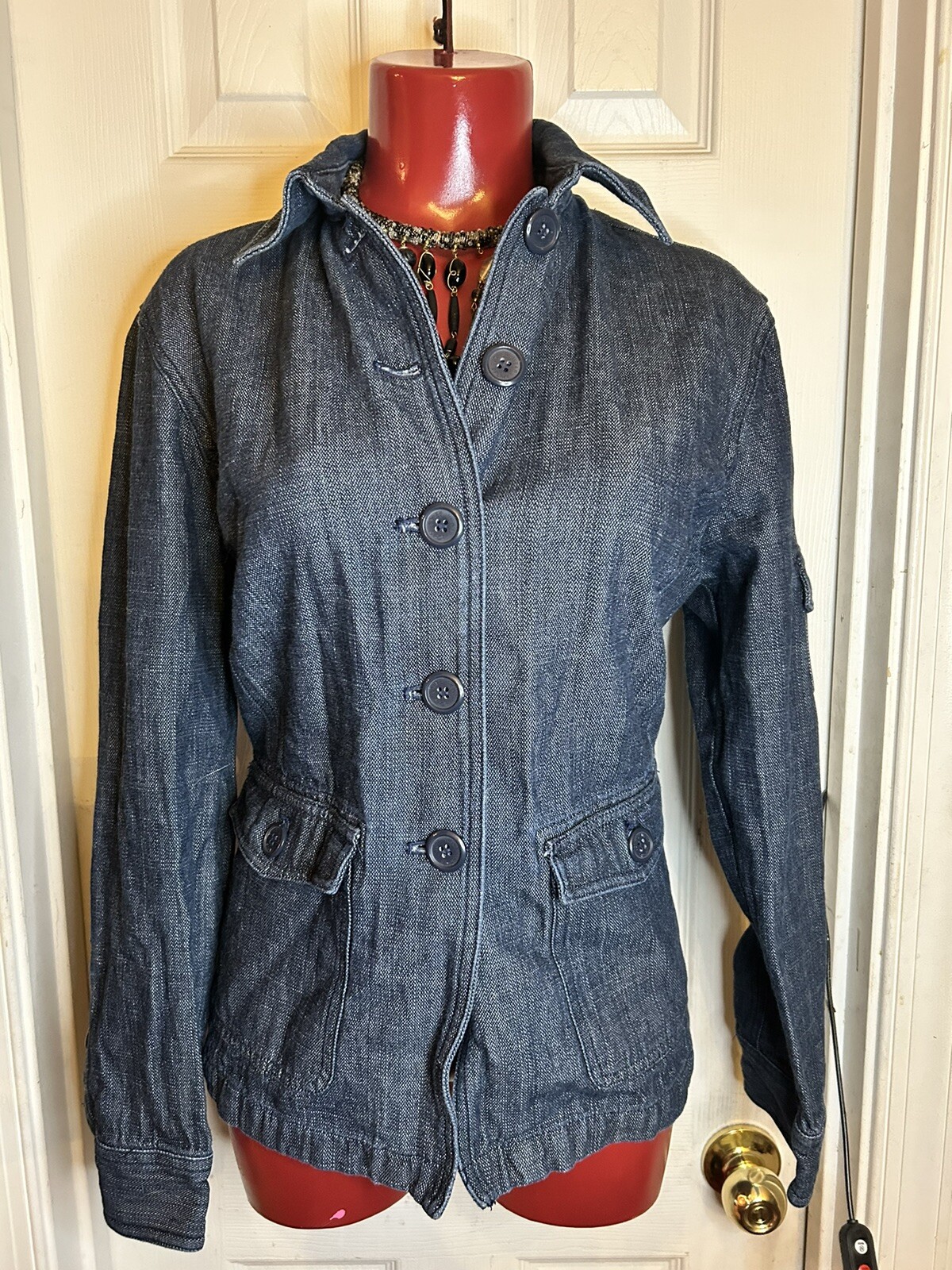 JONES WEAR COTTON DENIM SPORT JEAN JACKET VINTAGE 90'… - Gem