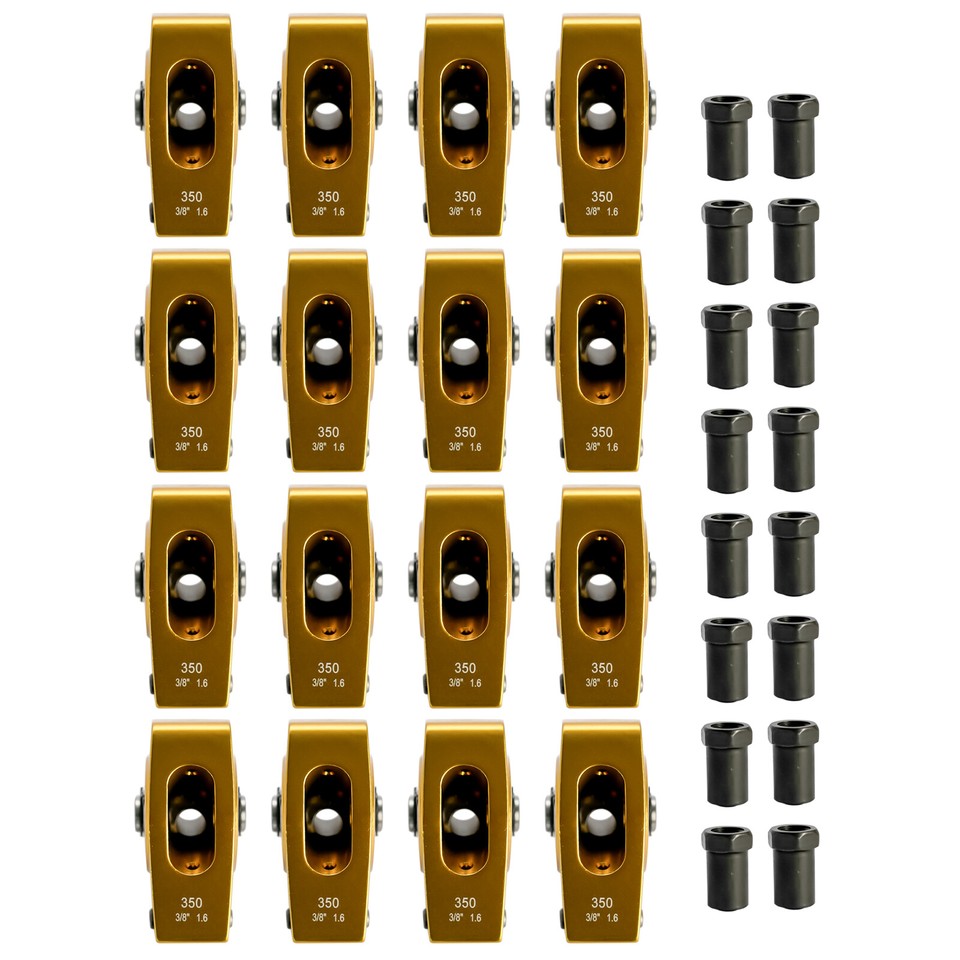 Aluminum Full Roller Rockers Arms 1.6 Ratio 3/8" Stud for Chevy SBC 267 ...