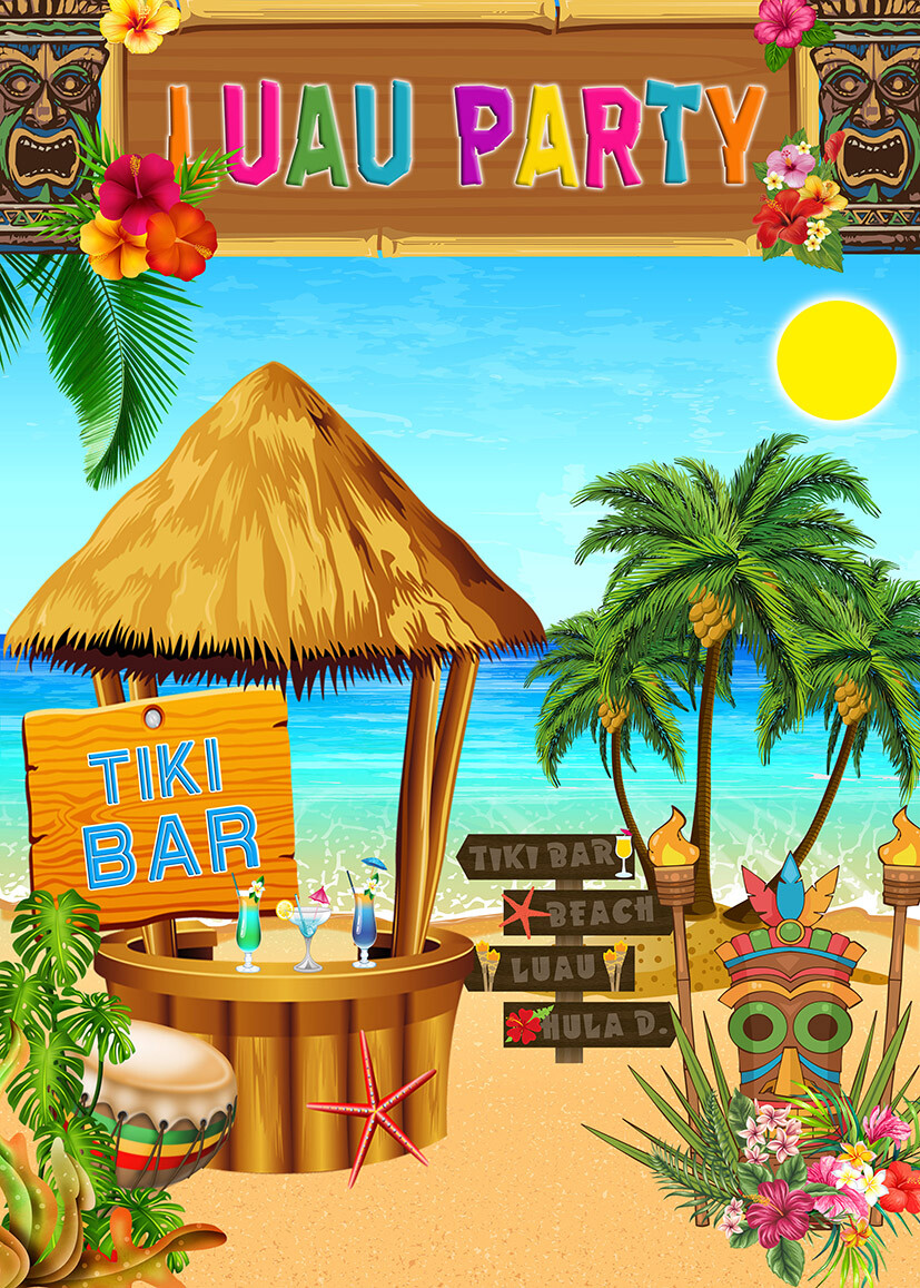 Luau Beach Background