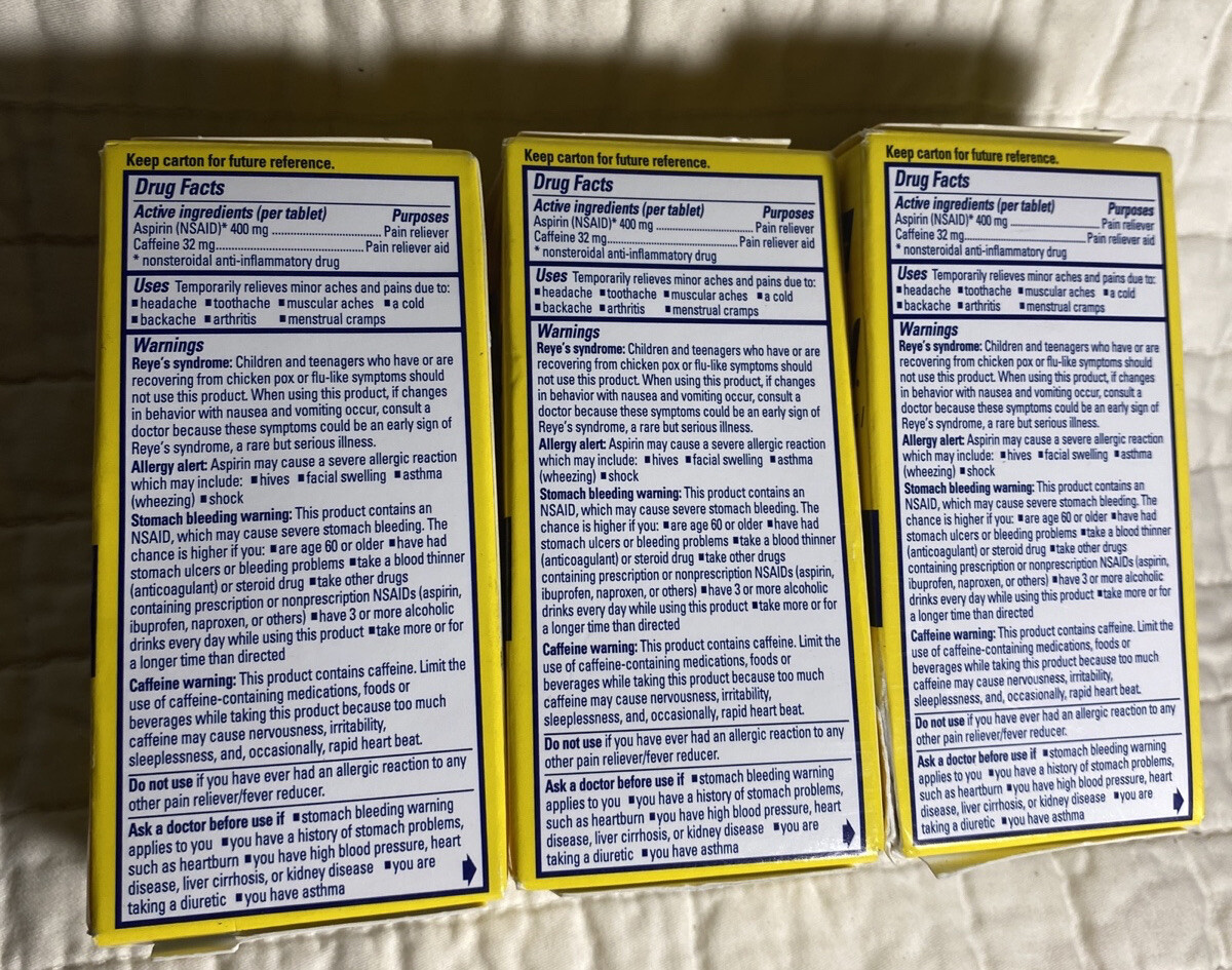 Active Ingredients In Anacin