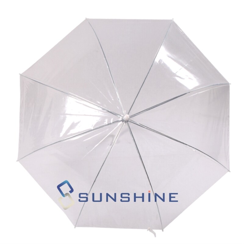 46" Full Size Large Clear Plastic Dome Bubble Rain Umbrella Wedding ...