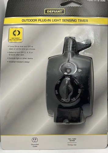 Defiant 15 Amp 24-HR Outdoor Plug-In Mechanical Dusk-Dawn Countdown ...