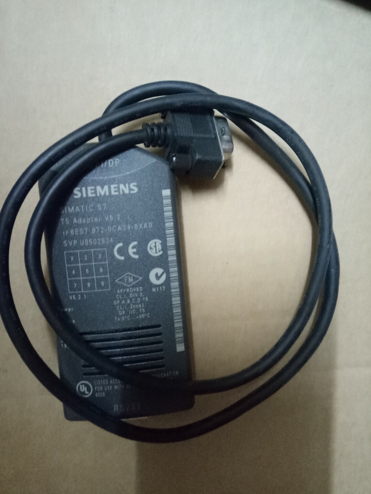 Siemens Simatic S7 TS-Adapter V5.2;6ES7 972-0CA34-0XA0;6ES7972-0CA34 ...
