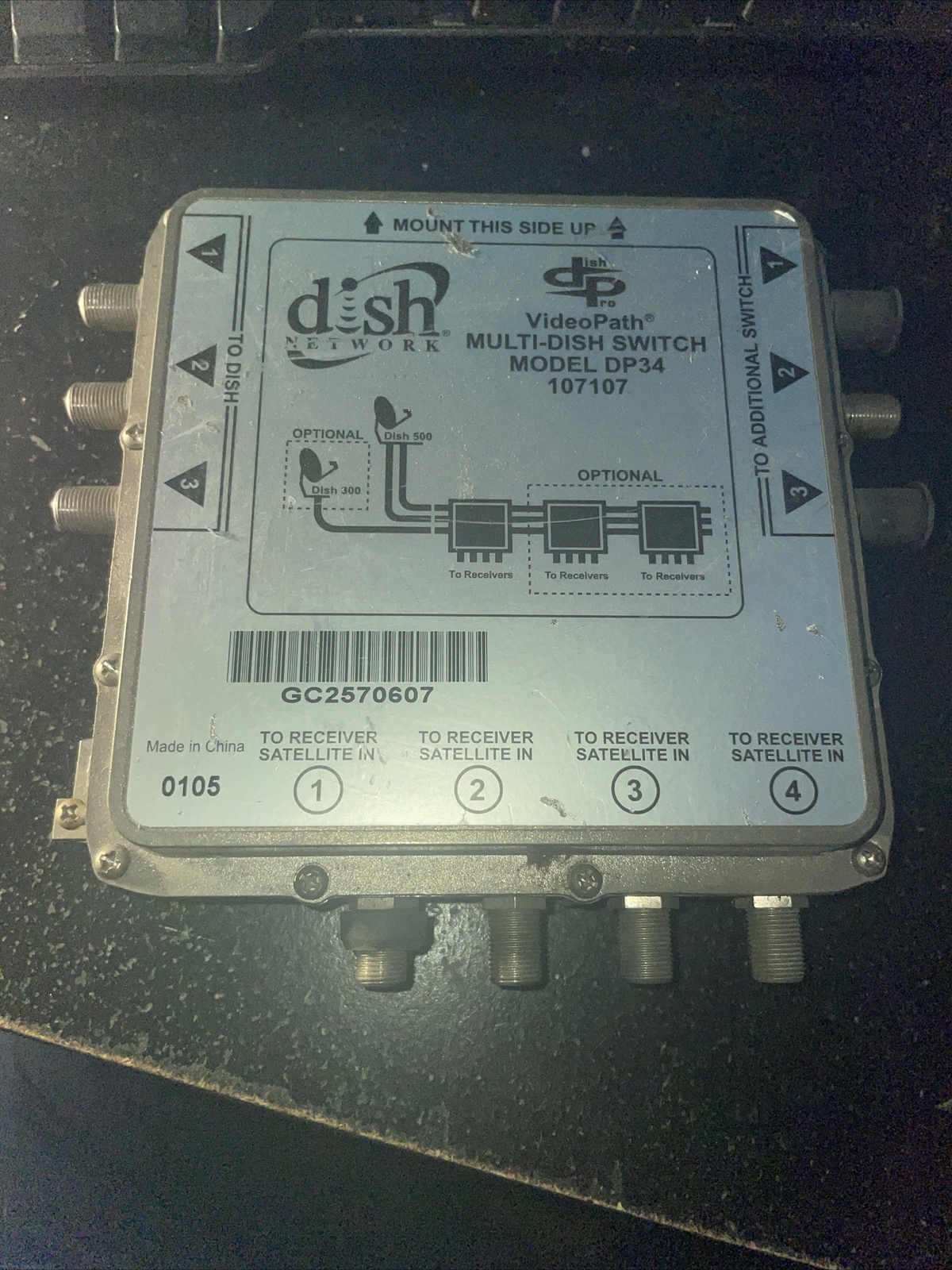 Dish DP34 Satellite Multiswitch 3X4 DP 34 Multi Switch 3 in 4 output ...