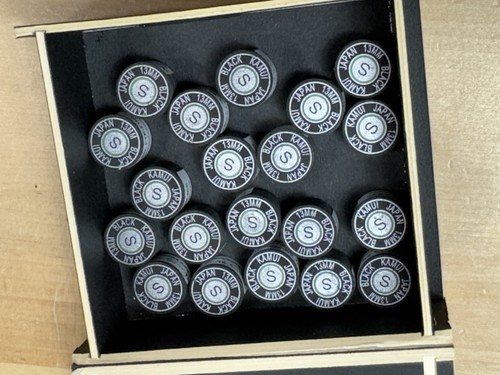 20 QTY - KAMUI BLACK POOL CUE TIP 13mm SOFT HARDNESS NEW LOT | eBay