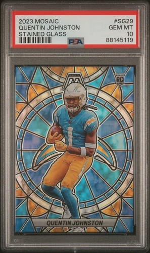 2023 Panini Mosaic Quentin Johnston Stained Glass RC #SG-29 Chargers ...