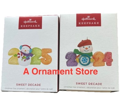 2025 2024 Hallmark SWEET DECADE Series Keepsake Ornament LOT | eBay