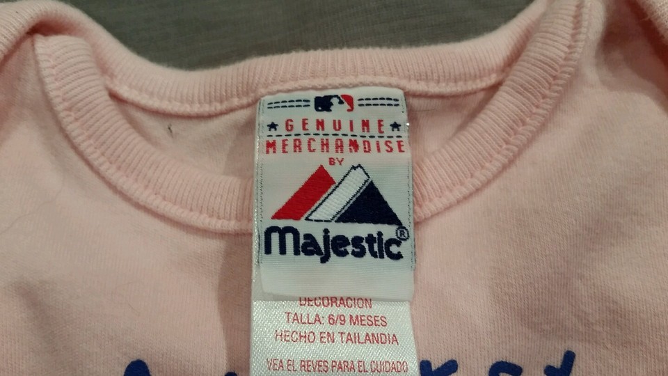 Infant NEW YORK METS MLB Pink My First Mets Tee Sz 6-9 Mos & pink hat ...