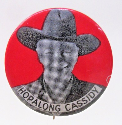 1950's HOPALONG CASSIDY Cowboy rodeo RED background pinback button ^ | eBay
