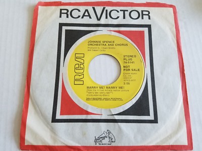 JOHNNIE SPENCE ORCHESTRA - Marry Me! / My Time Has Come 1969 JAZZ POP ...