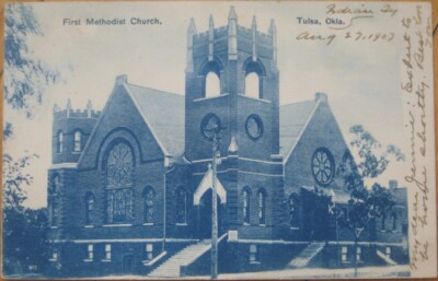 Tulsa, OK 1907 Postcard: First Methodist Church - Oklahoma Okla | eBay