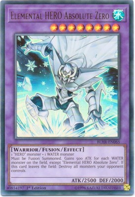 Yu-Gi-Oh! Elemental Hero Absolute Zero BLHR-EN065 1st Edition Ultra ...