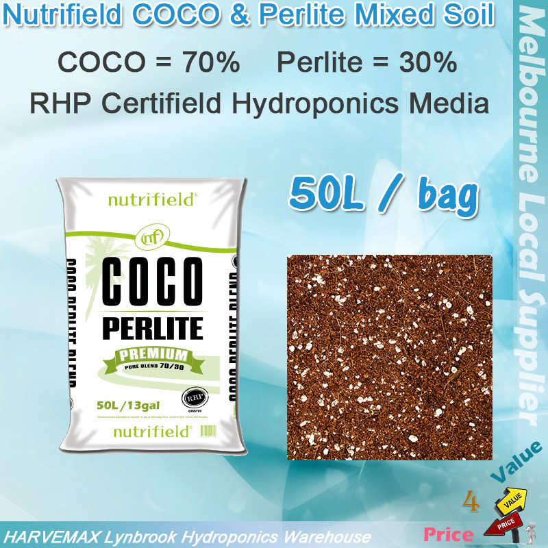 Hydroponics Grow Media 50L Nutrifield COCO Perlite 30/70 Mixed Deliver ...