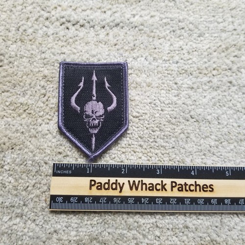 Skull Trident Patch Hook & Loop Back Military Morale Tactical Y1 | eBay
