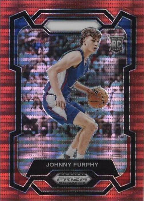 2024-25 Panini Prizm Draft Picks - Johnny Furphy #91 Red Pulsar Prizm ...