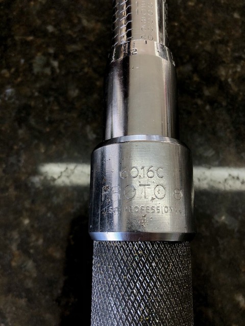 PROTO 6016C Ratcheting Torque Wrench 1/2" Drive 30-150 Ft. Lbs. With ...