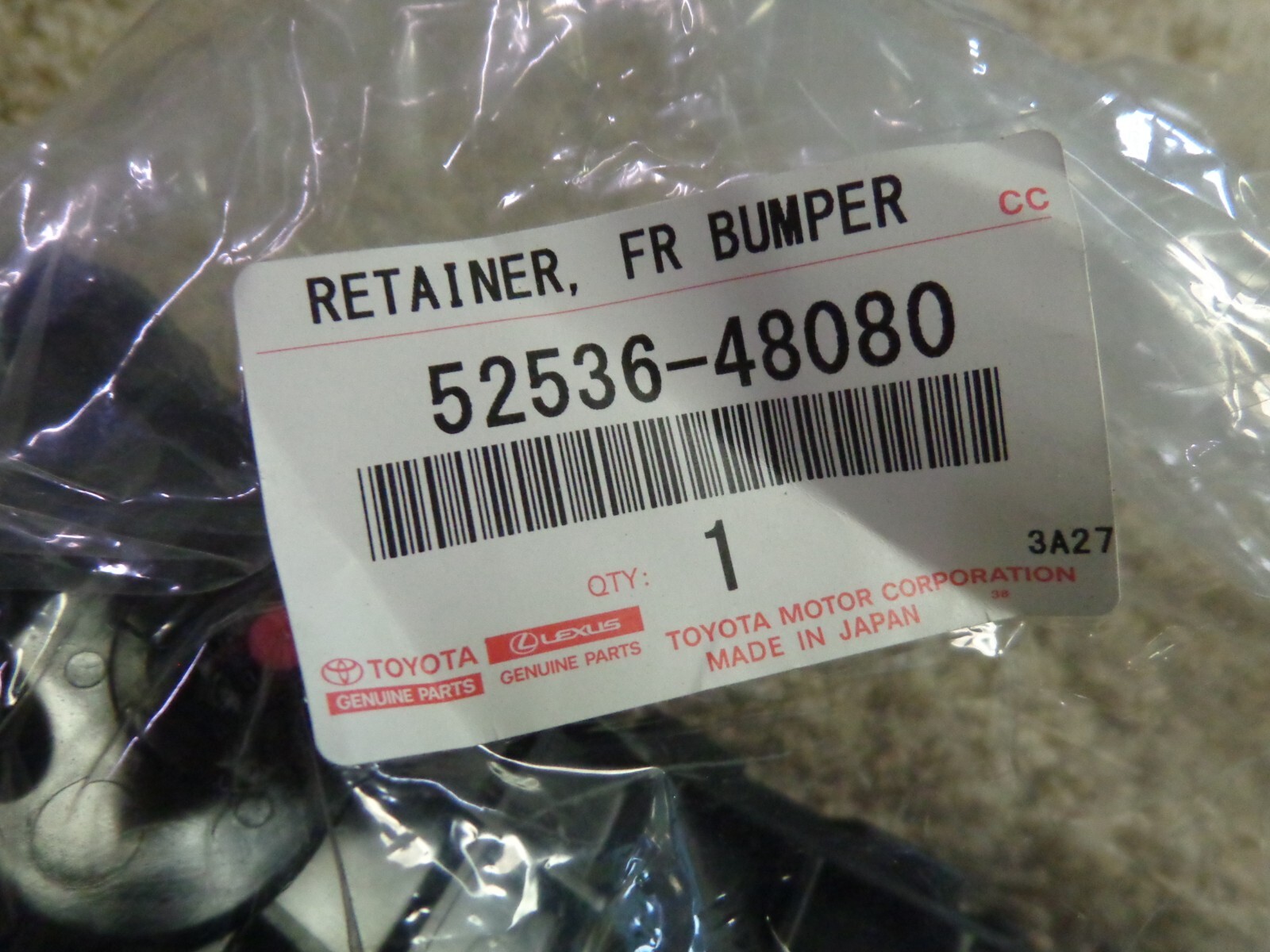 Genuine Toyota Side Retainer 52536-48080 for sale online | eBay