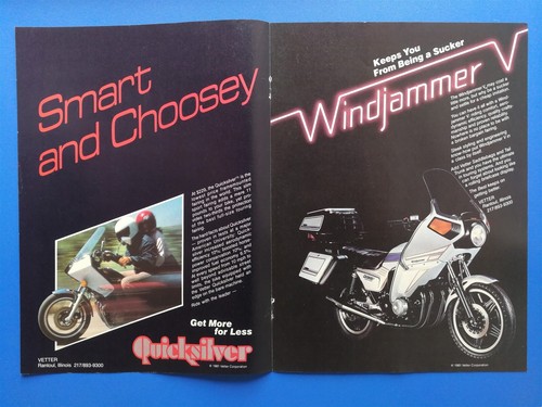 Vintage 1981 Windjammer Vetter Motorcycle Two Page Original Color Ad | eBay