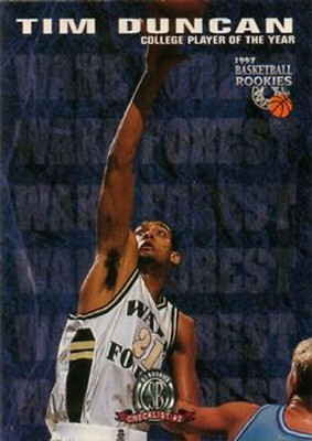 1997 Score Board Rookies 72 Tim Duncan Wake Forest Demon Deacons San ...