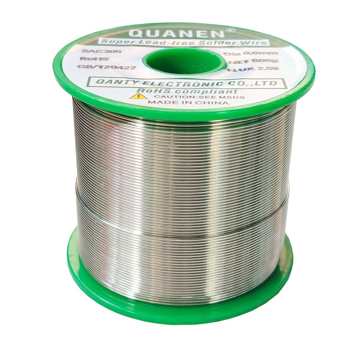 SAC305 Lead Free Silver Rosin Solder Wire Sn96.5%Ag3%Cu0.5% Dia0.8mm ...