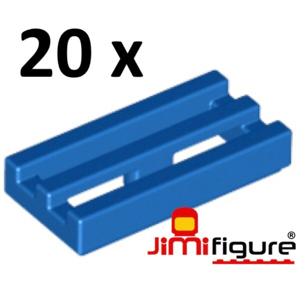 NEW 20 x LEGO Tile Modified 1x2 Grille Bottom Lip Dark Blue 2412b ...