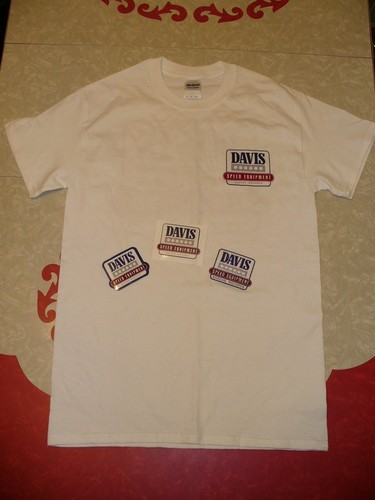 10057 DAVIS SPEED EQUIPMENT MENS WHITE T-SHIRT, PATCH, MAGNET & STICKER ...
