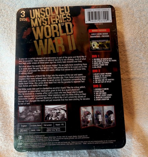 Unsolved Mysteries of World War II 3 DVD Set 2006 History - 15 Episodes ...