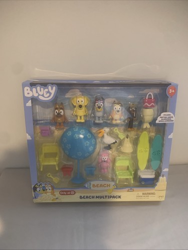 Bluey Beach Multipack With Figures And Accessories 21 Piece Exclusive ...