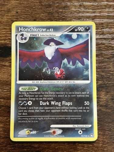 Honchkrow 10/123 Mysterious Treasures Holo Rare Pokemon Card LP | eBay
