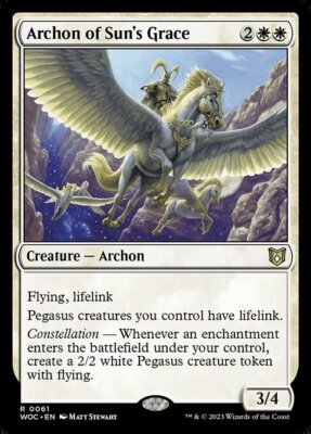MTG - Archon of Sun's Grace (61) - Commander: Wilds of Eldraine - Near ...